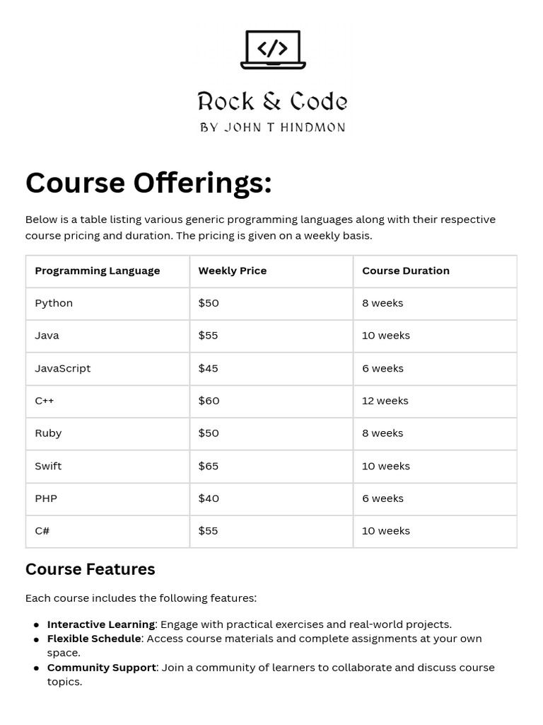 Programming Languages Course Offerings | PDF