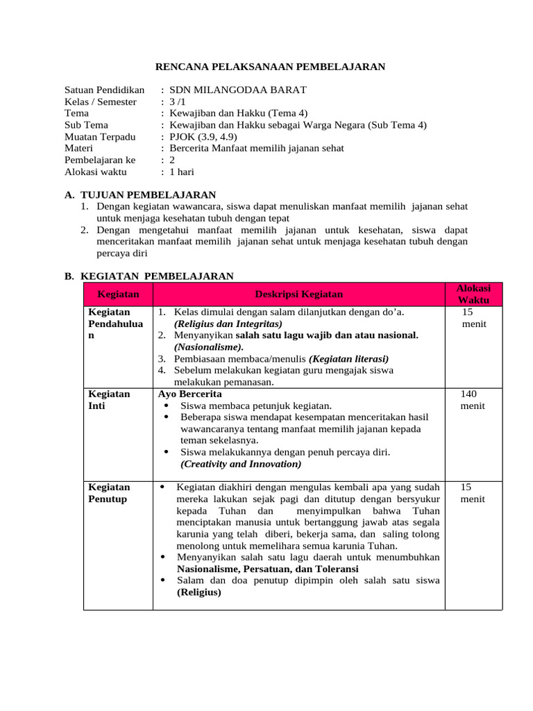 3.4.4.2 Kewajiban Dan Hakku Sebagai Warga Negara | PDF
