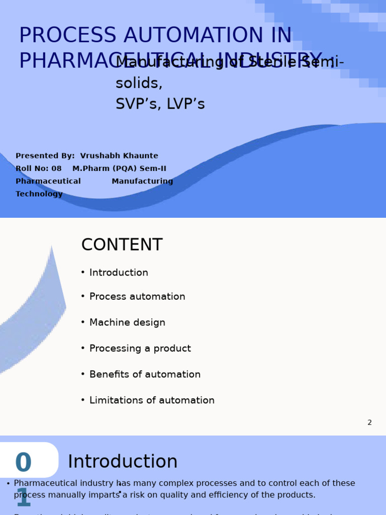 Automation in Pharmaceutical Manufacturing | PDF | Automation | Topical ...