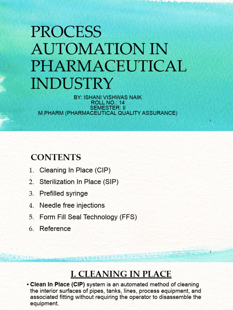 CIP and SIP Automation in Pharma | PDF | Syringe | Sterilization ...