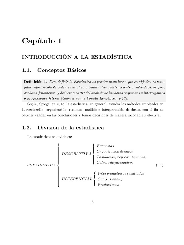 CAPITULO 1 INTRODUCCIÓN A LA ESTADISTICA | PDF