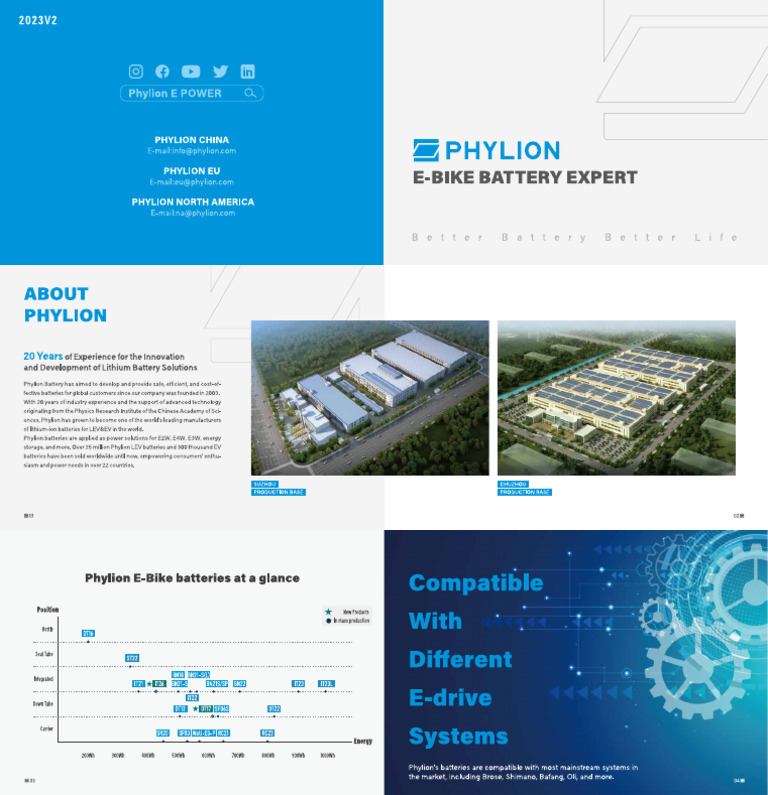 Phylion Ebike Battery Catalogue-2023V2 | PDF