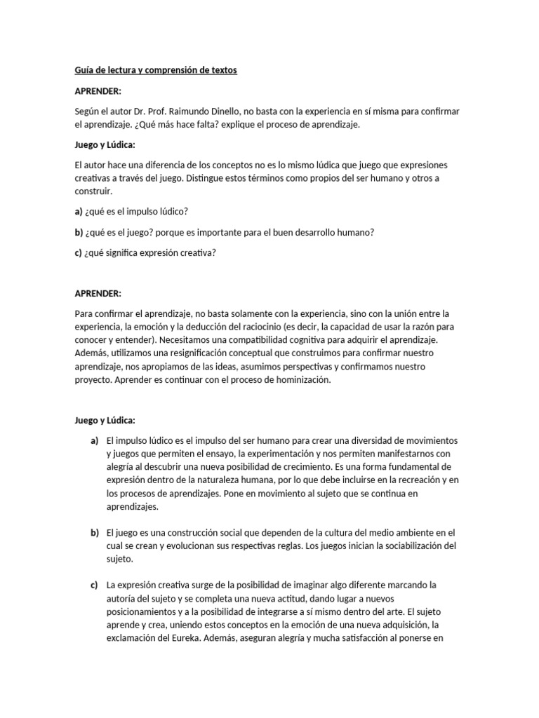 Guía de Lectura y Comprensión de Textos - Castro Martina | PDF ...
