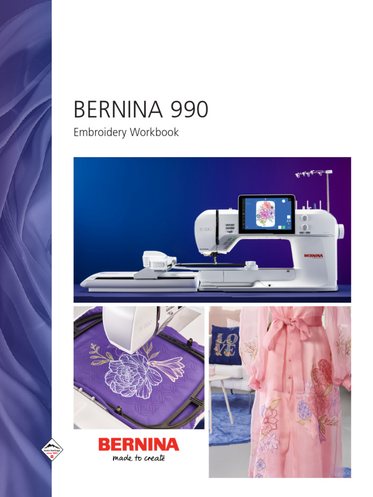 B 990 Embroidery Workbook.v1.08.01.24 | PDF | Sewing Machine | Embroidery