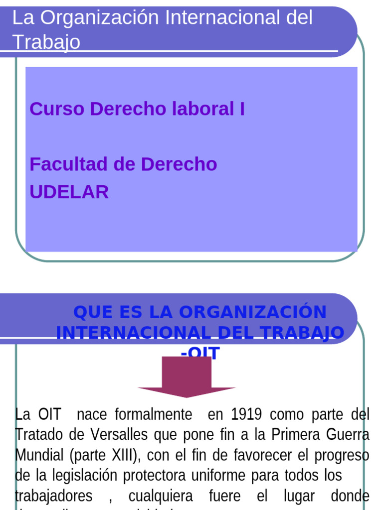 La Organización Internacional Del Trabajo | PDF | Organización ...