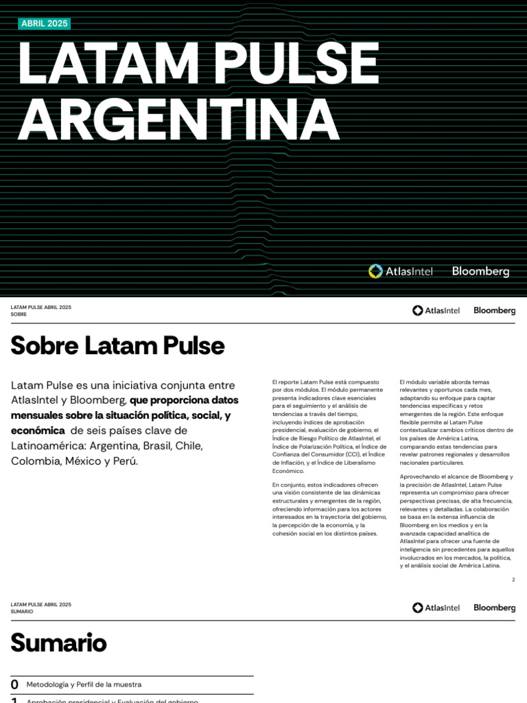 AR Latam Pulse Atlas & Bloomberg 04 - 2025 | PDF | America latina | Inflación