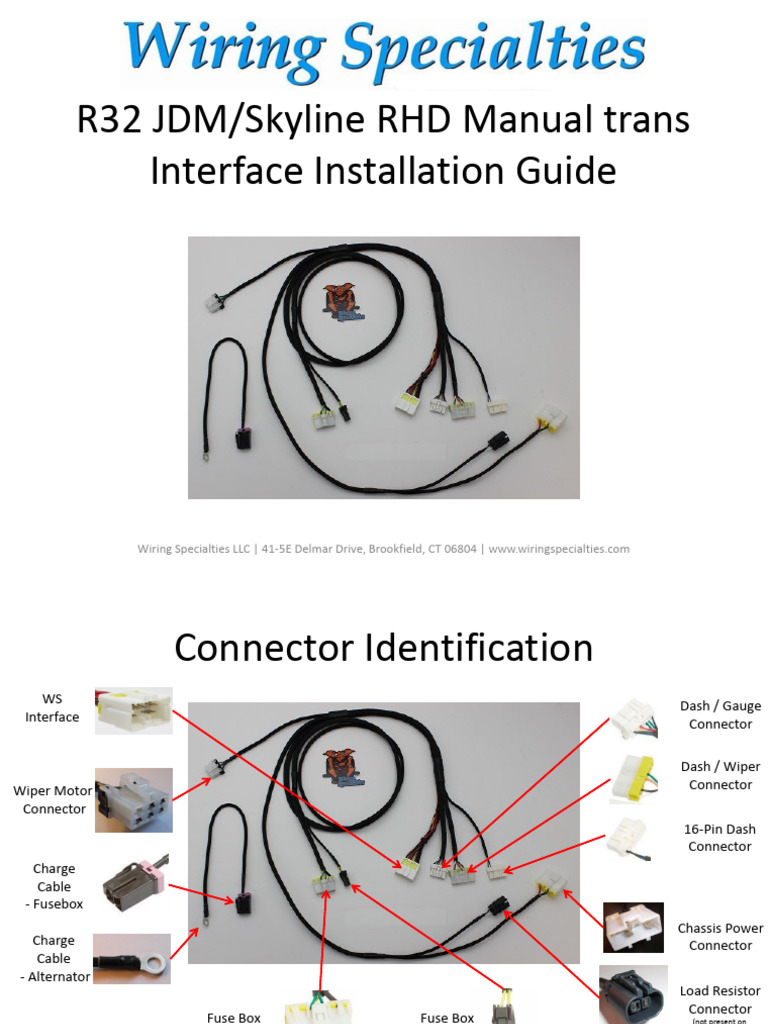 R32 Skyline RHD Manual Trans Wiring Guide | PDF | Electrical Connector ...