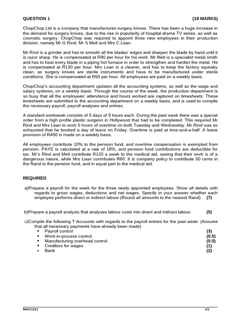 Chop+Chop+Labour+ Eng | PDF | Payroll | Employee Relations