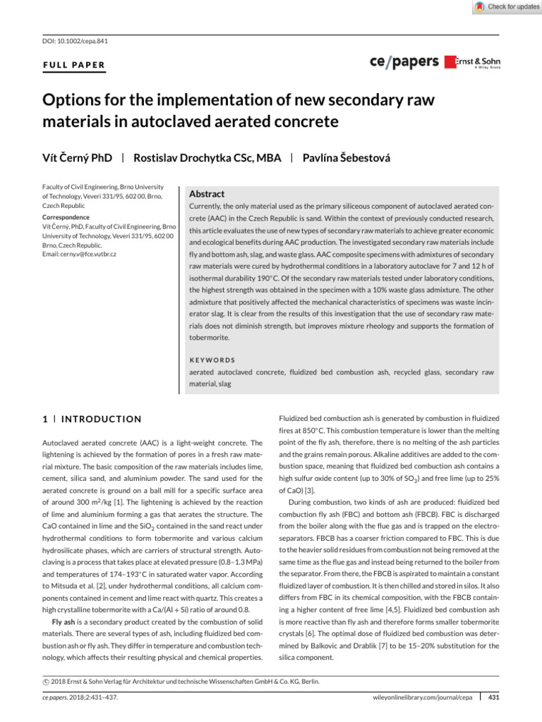 Ce Papers - 2018 - Černý - Options For The Implementation of New ...