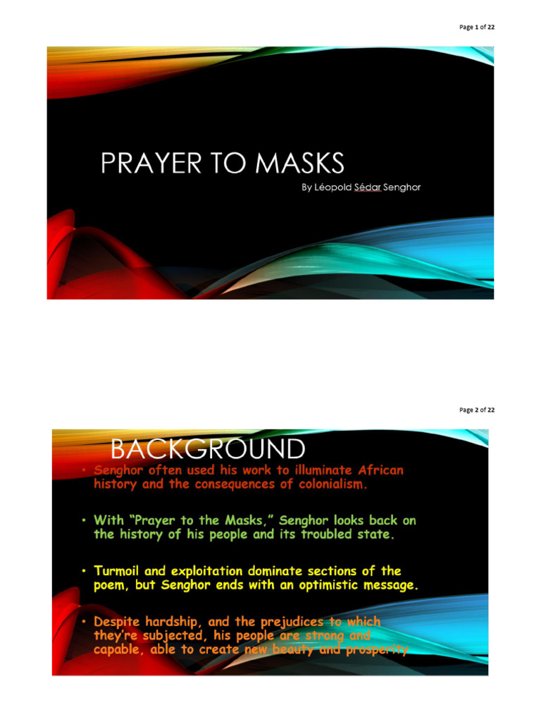 Prayer to Masks Analysis | PDF