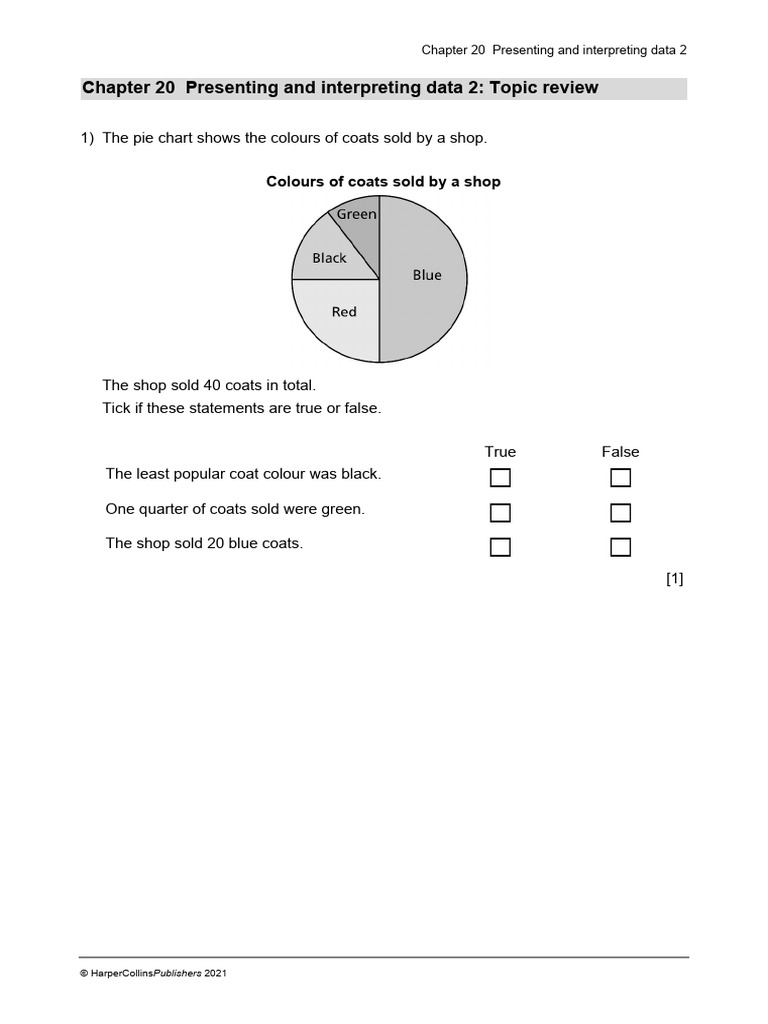 Chapter 20-Presenting and Interpreting Data 2 - NEXTGEN | PDF