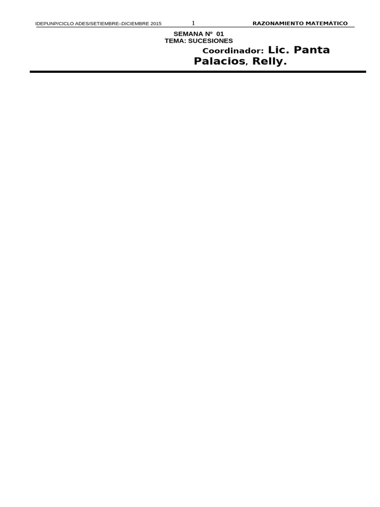 Razonamiento Matematico Relly - Panta - Palacios | PDF | Secuencia ...