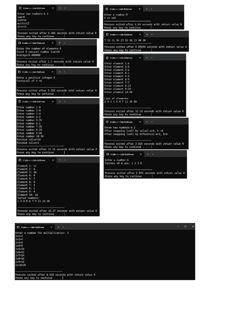 Lab 8 Output | PDF