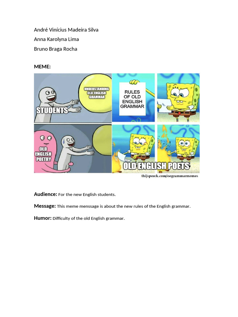 New English Grammar Rules Meme | PDF