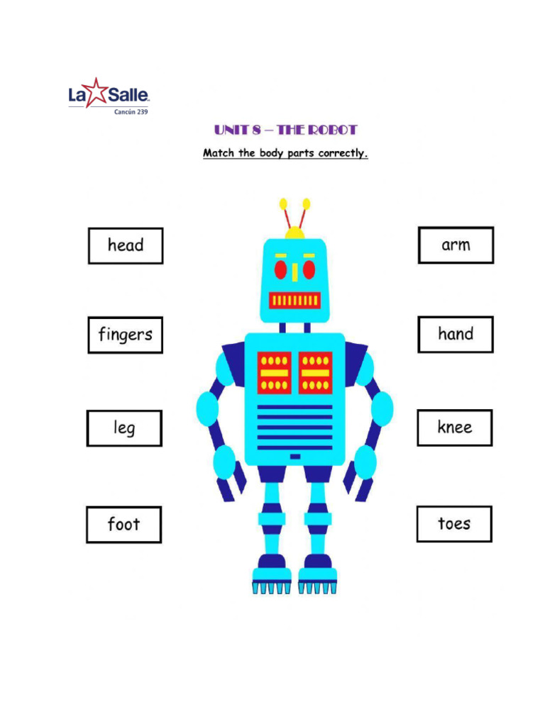 Robots Body Parts First Grade | PDF