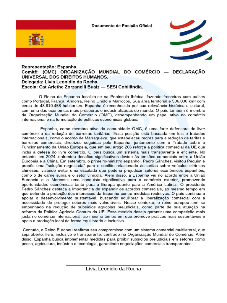 Cópia de Modelo DPO - Sesi MIAD 2025 | PDF | Espanha | União Europeia