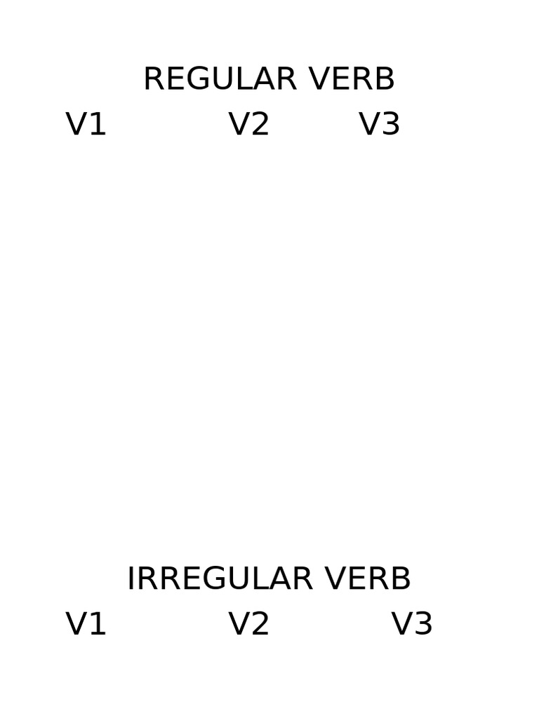 Regular Verb | PDF