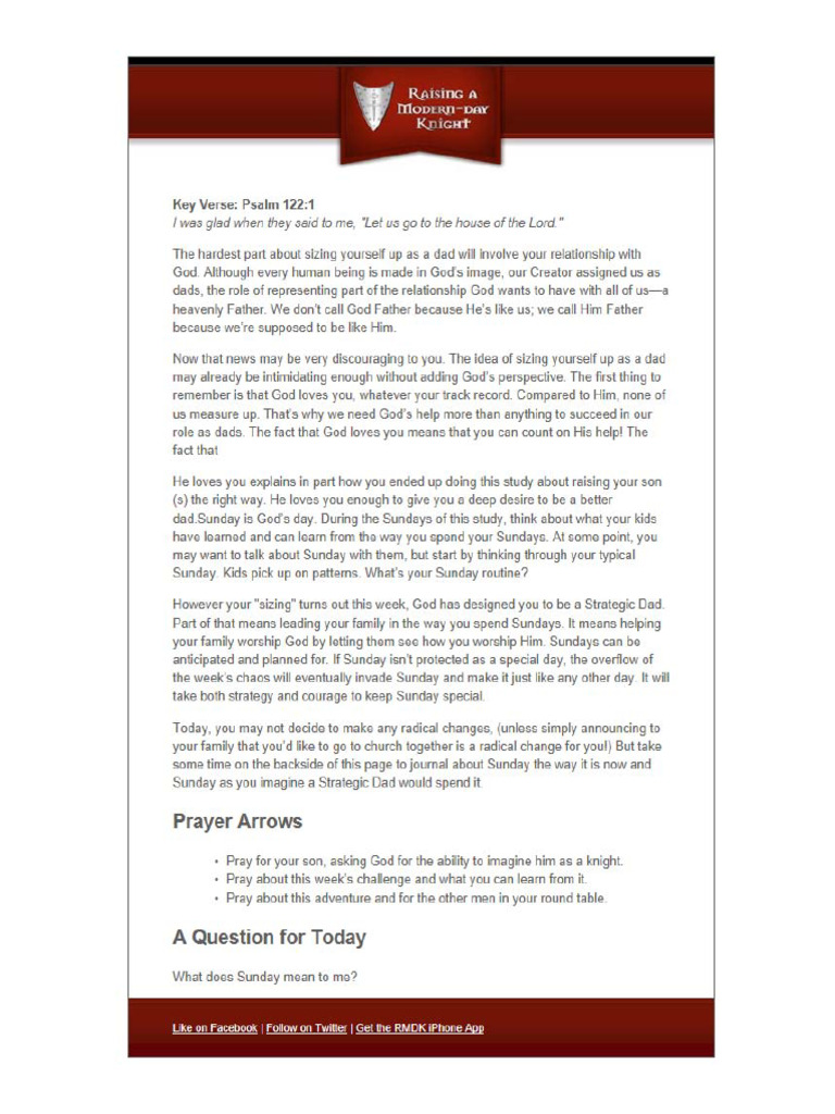 RMDK Devotional Day 1 | PDF