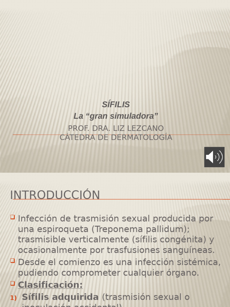 Sifilis | PDF | Infección | Enfermedades y trastornos humanos