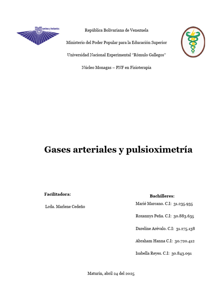 Gases Arteriales Listoo | PDF | Fisiología