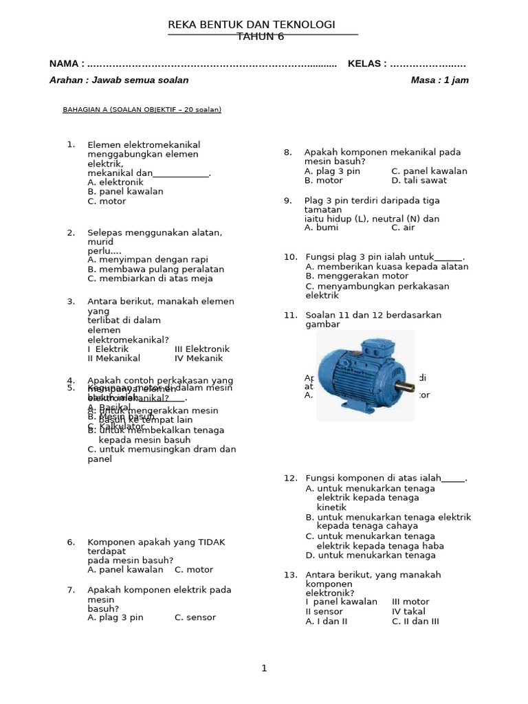 Uasa RBT Tahun 6 (1) | PDF