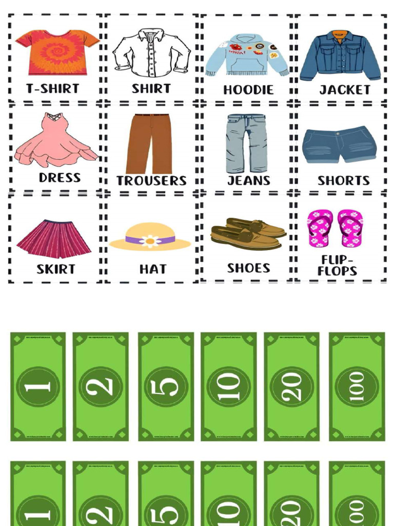 flashcard clothes | PDF