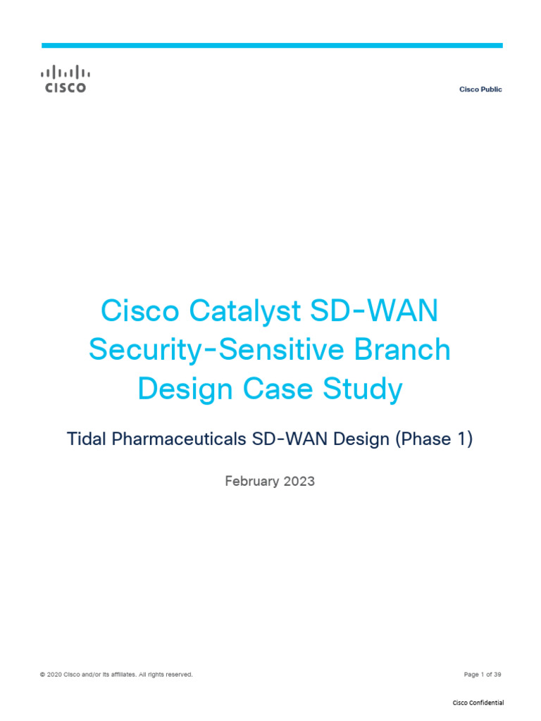 Cisco Catalyst SD-WAN Security Case Study | PDF | Computer Network ...