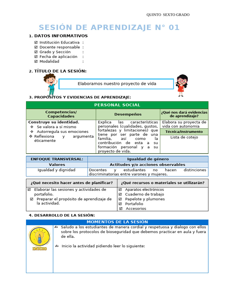 Parte 1 - Sesiones de Aprendizaje - Experiencia de Aprendizaje III | PDF | Comunicación ...