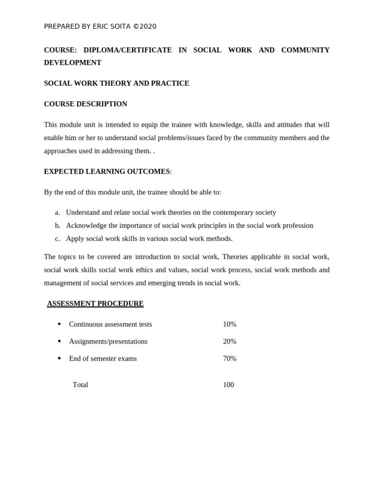 Social Work Theory and Practice Overview | PDF | Reinforcement ...