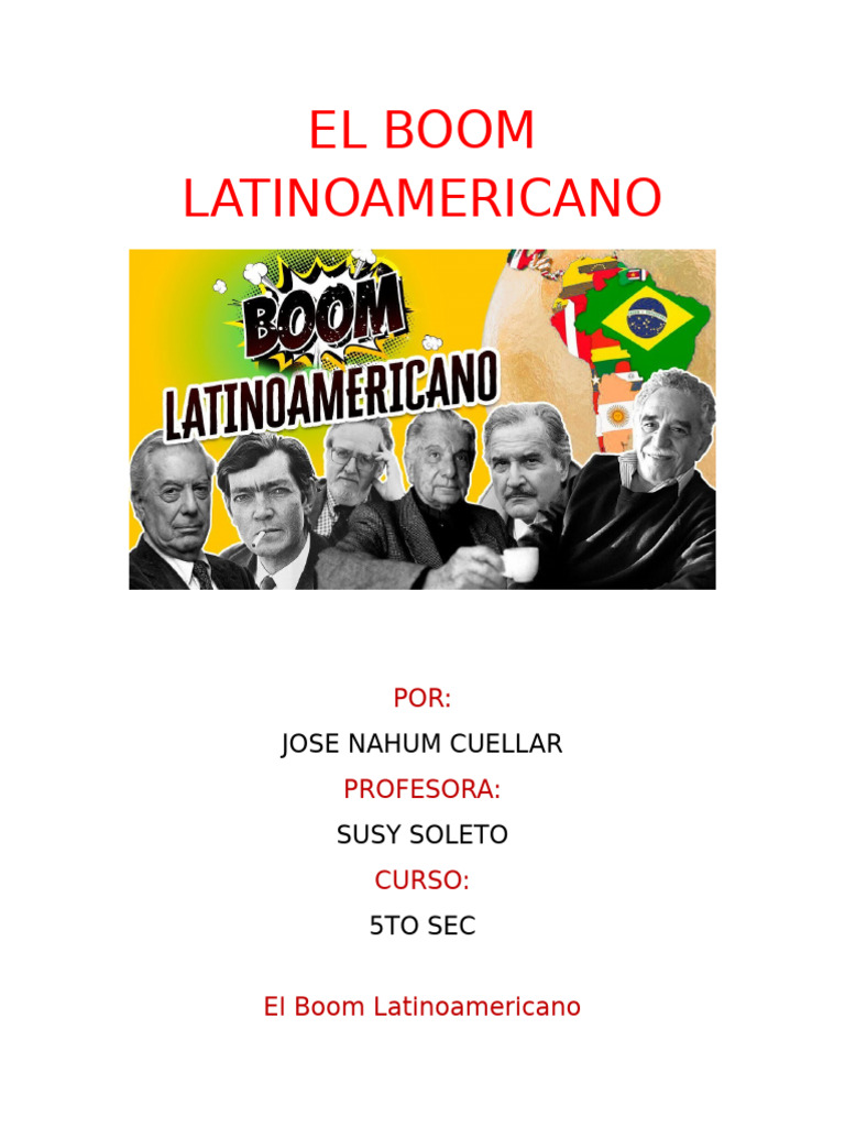 El Boom Latinoamericano: Impacto y Legado | PDF | Literatura ...