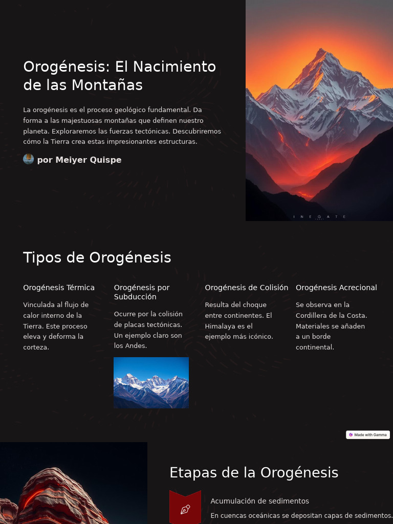 Orogenesis El Nacimiento de Las Montanas | PDF