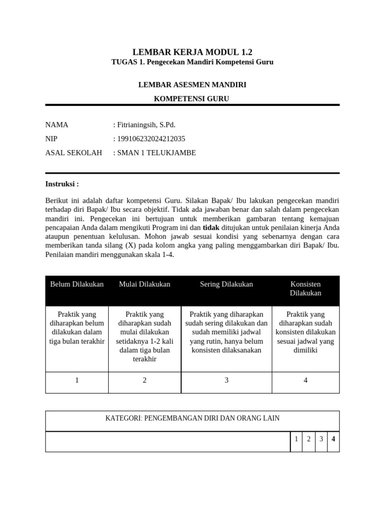 LK Modul 1.2 Level 1 | PDF