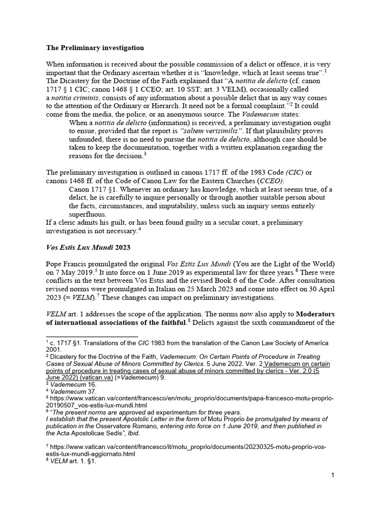 Preliminary Investigations in VELM 2023 | PDF | Justice | Crime & Violence