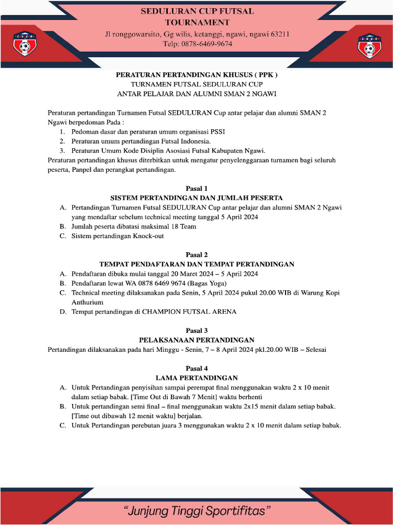 Peraturan Pertandingan Khusus | PDF