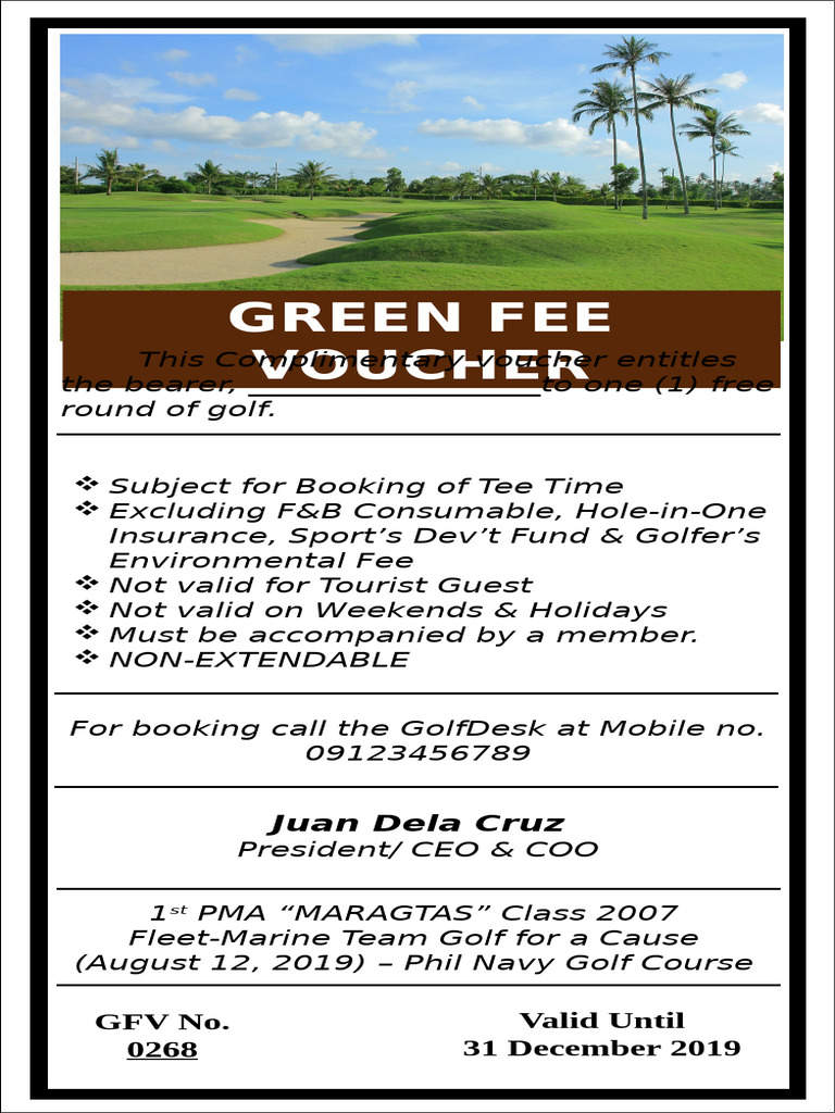 Greenfee Voucher | PDF