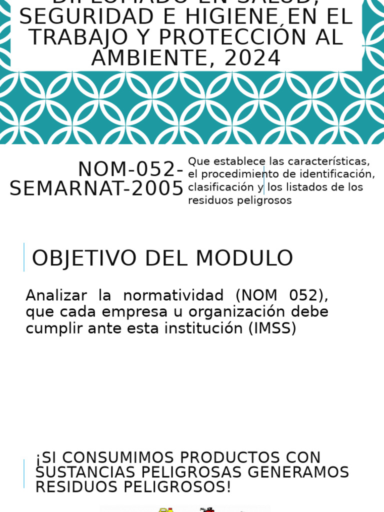 Nom-052-Semarnat-2005 Imss | PDF | Residuos | Residuos sólidos urbanos