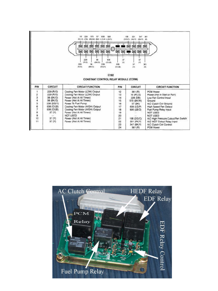 Anatomy of A 96 Mustang CCRM-R1 | PDF | Relay | Electricity