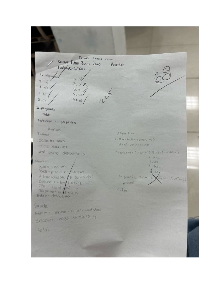 AF1 Examen Medio Curso Programacion | PDF