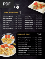 Menu Paket Aroem Mahakam Jakarta | PDF
