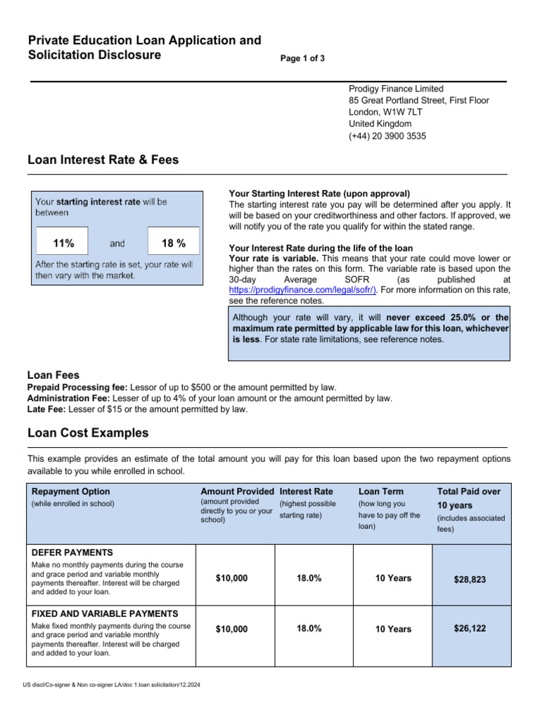 Loan Solicitation Disclosure - Doc 1 | PDF | Interest | Loans