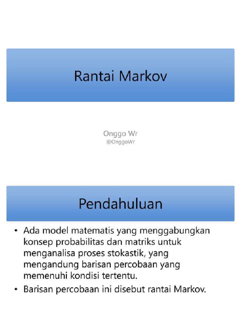 Rantai Markov | PDF