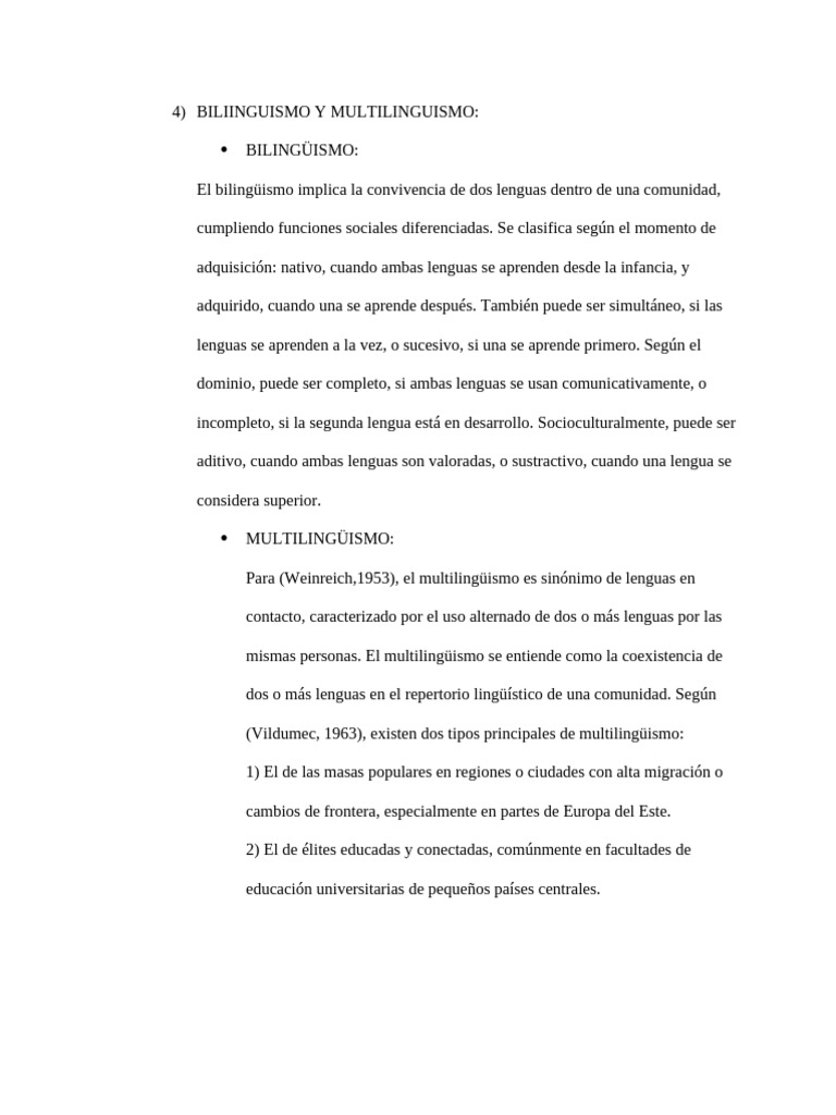 Biliinguismo y Multilinguismo | PDF | Dialecto | Multilingüismo