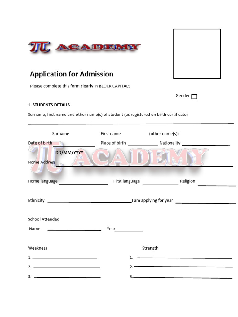 Application Forms Pi2 | PDF