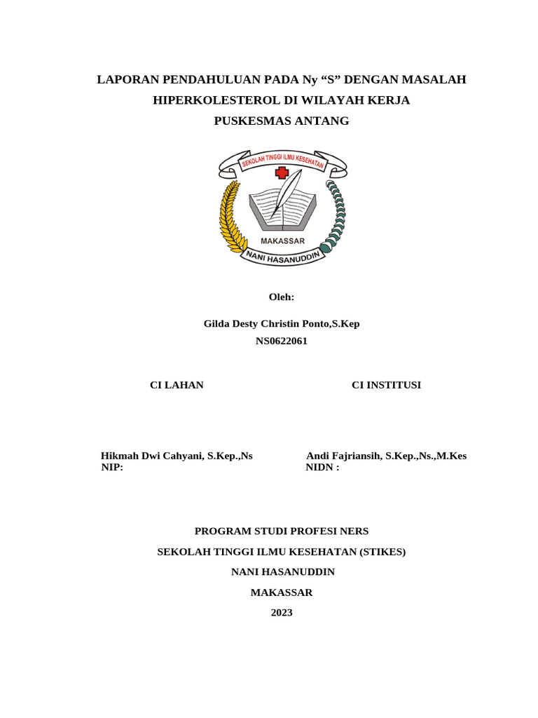 LP Hiperkolesterol Minggu 1 | PDF