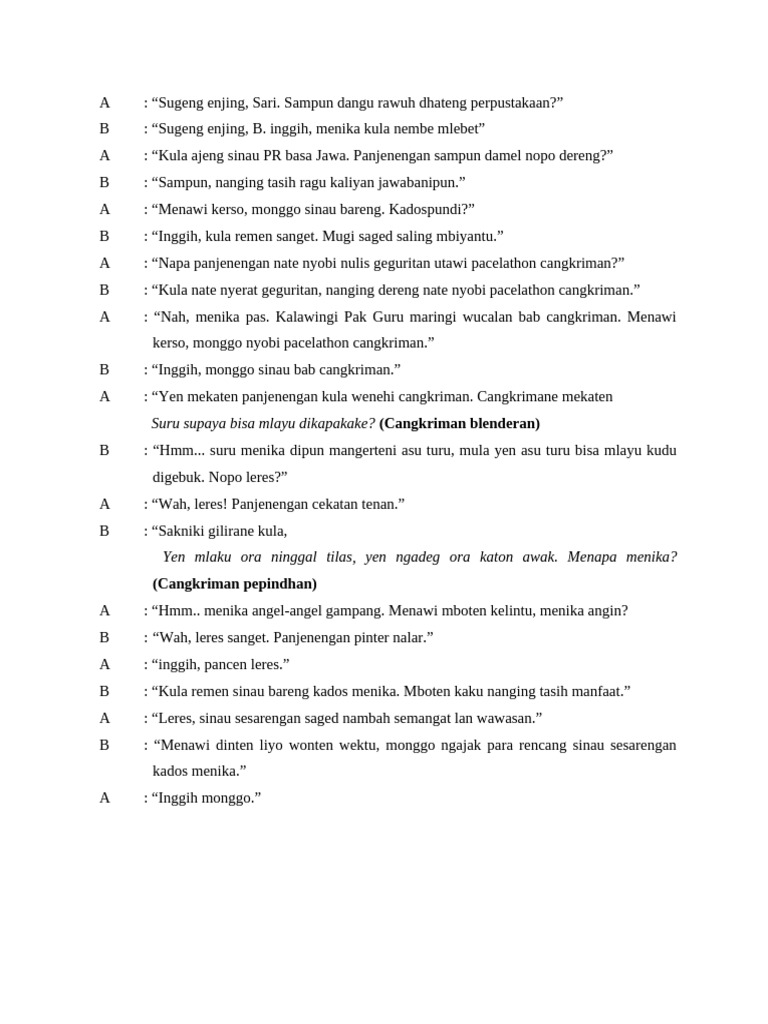 Pacelathon Jawa | PDF