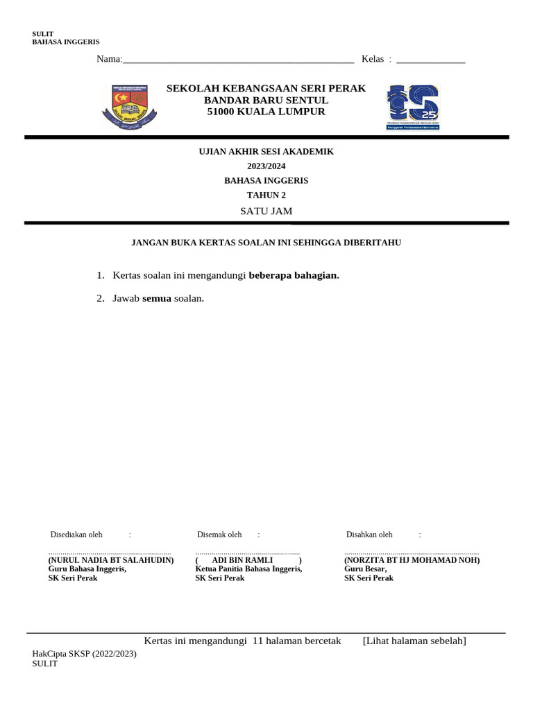 Cover Ujian Akhir 2023 | PDF