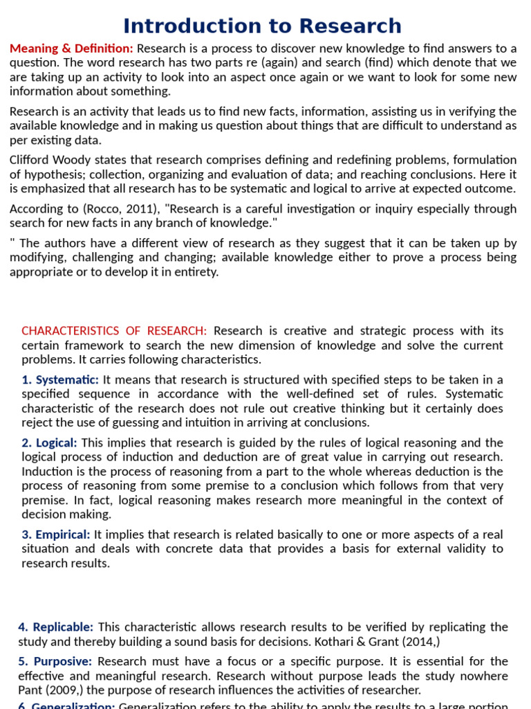 Introduction To Research | PDF | Scientific Method | Experiment