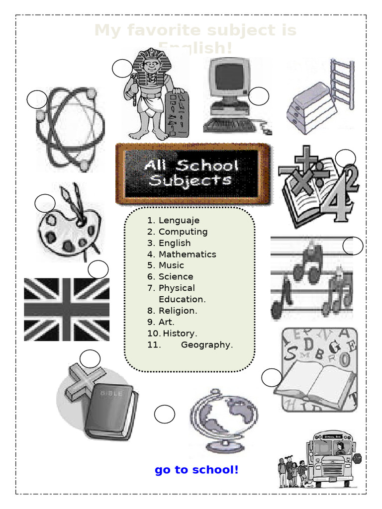 school subjects - matching | PDF