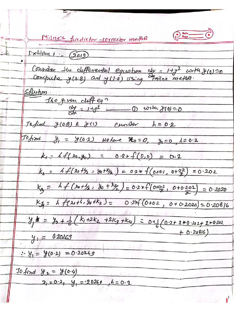 Predictor Corrector Method Pdf