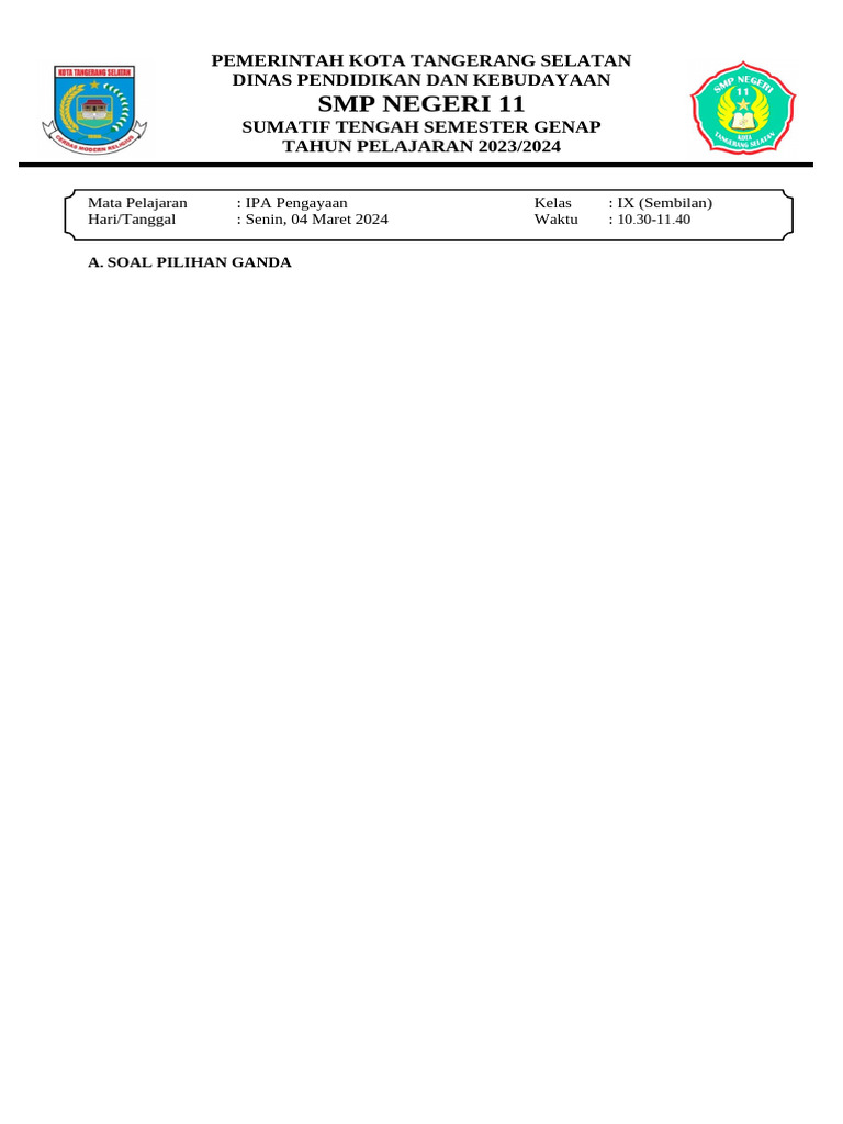 Ipa Pengayaan Kelas 9 Iis | PDF